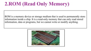 Computer memory and it's types | PPTX