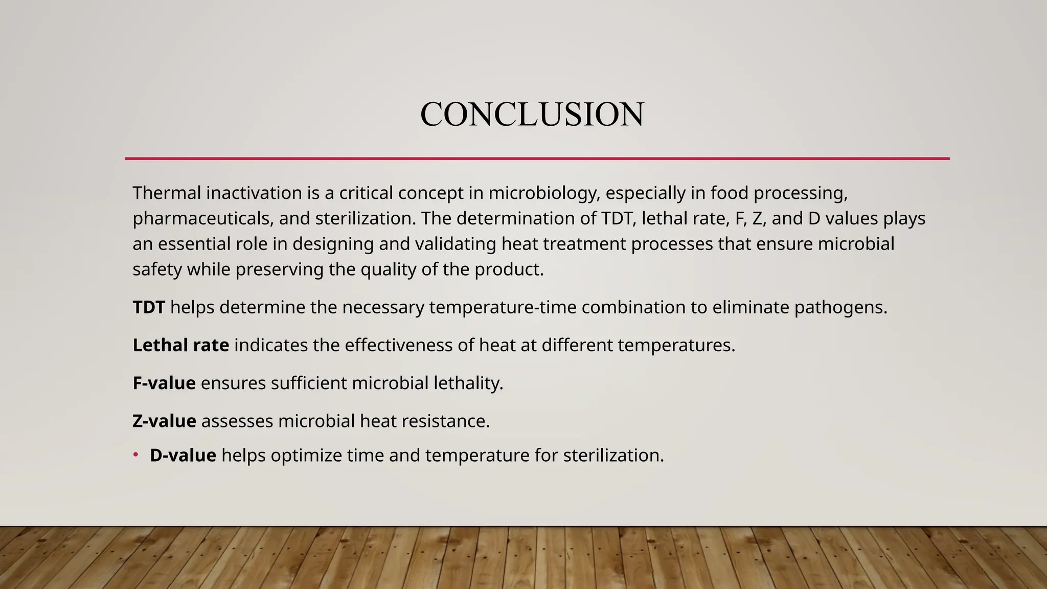 TDT curve power Point presentation with lethal value | PPTX