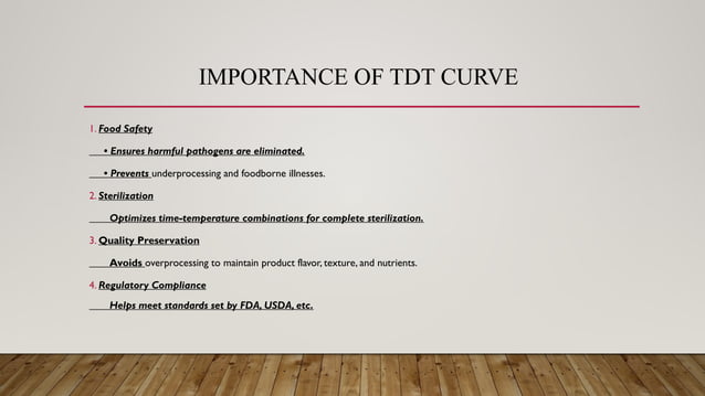TDT curve power Point presentation with lethal value | PPTX