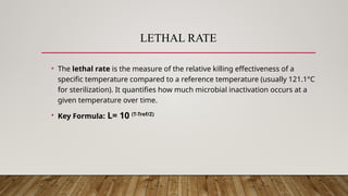 TDT curve power Point presentation with lethal value | PPTX