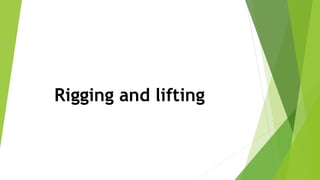 Presentation on rigging and lifting ppt.. | PPT