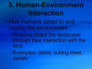 Presentation 3 5 themes of geography & 4 components of a map for w ...