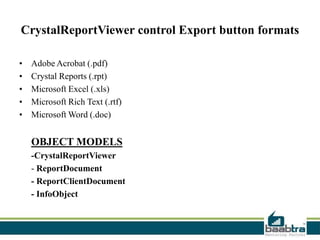 crystal report | PPTX