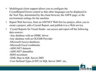 crystal report | PPTX