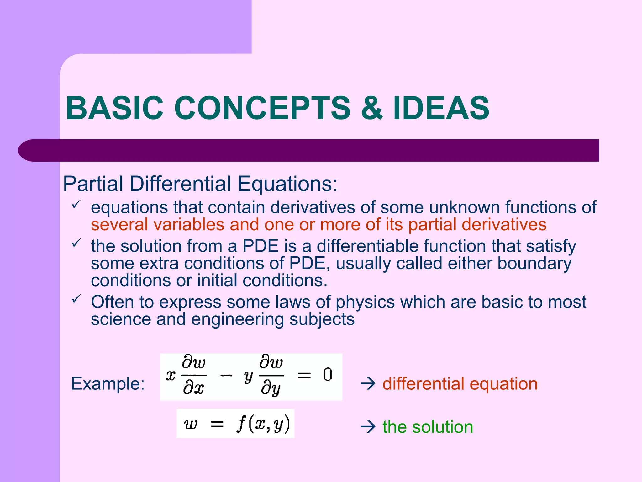 Presentation3 partial differentials equation | PPT