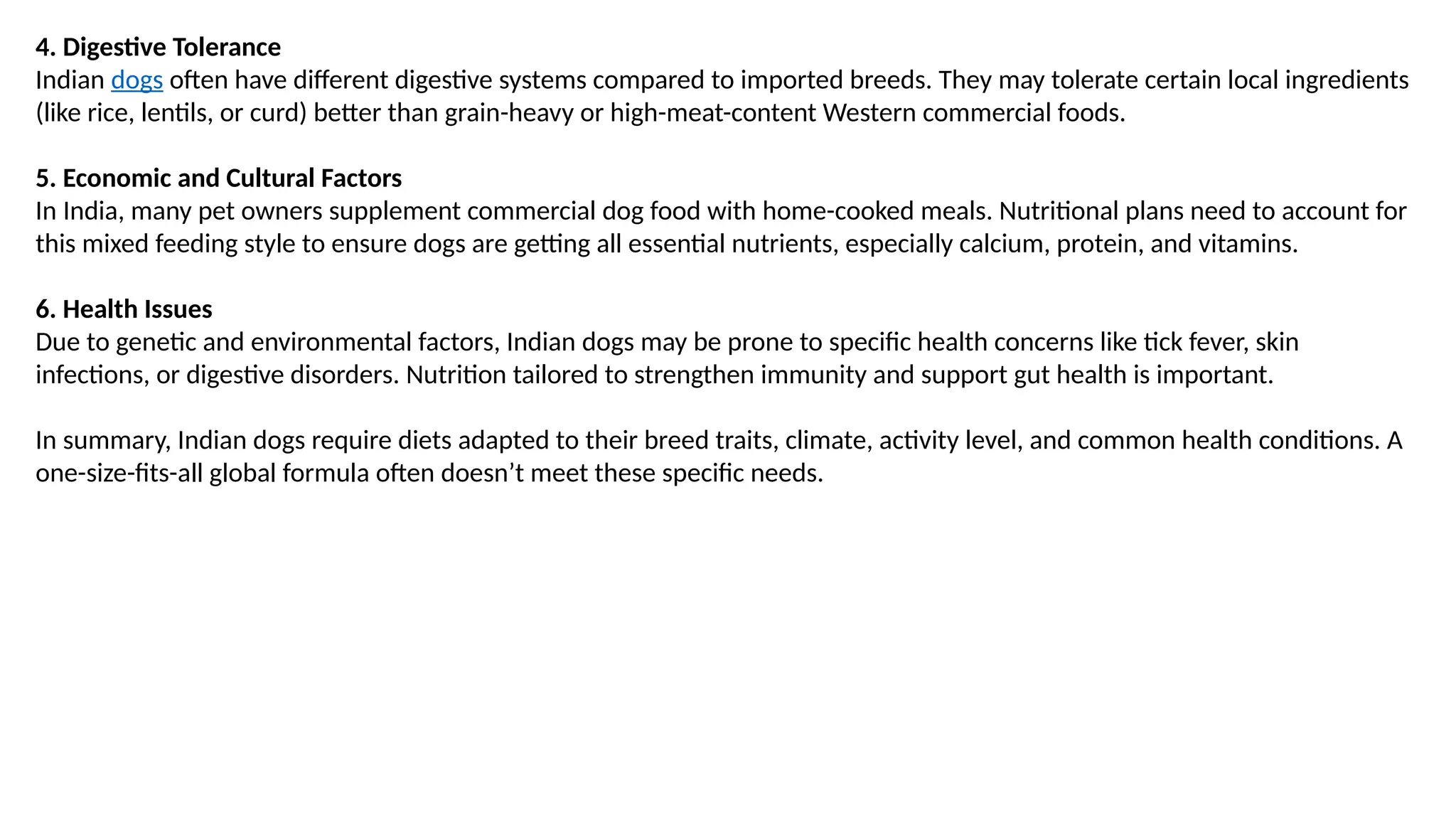 Why Indian dogs need different nutrition | PPTX
