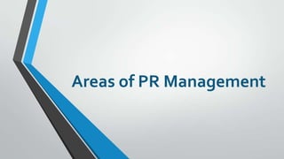 Areas of PR Management | PPTX