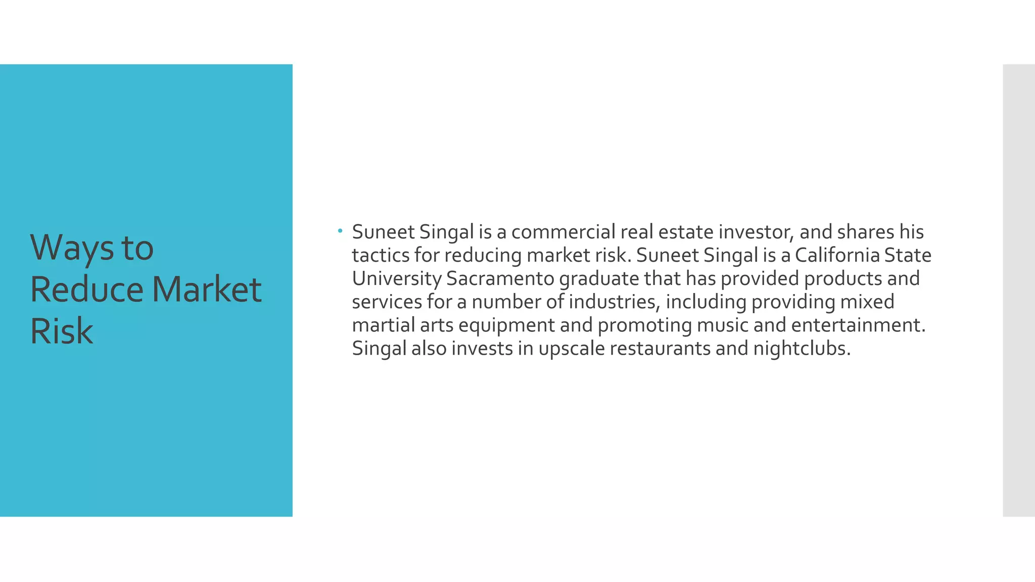 Ways to Reduce Market Risk | PPT