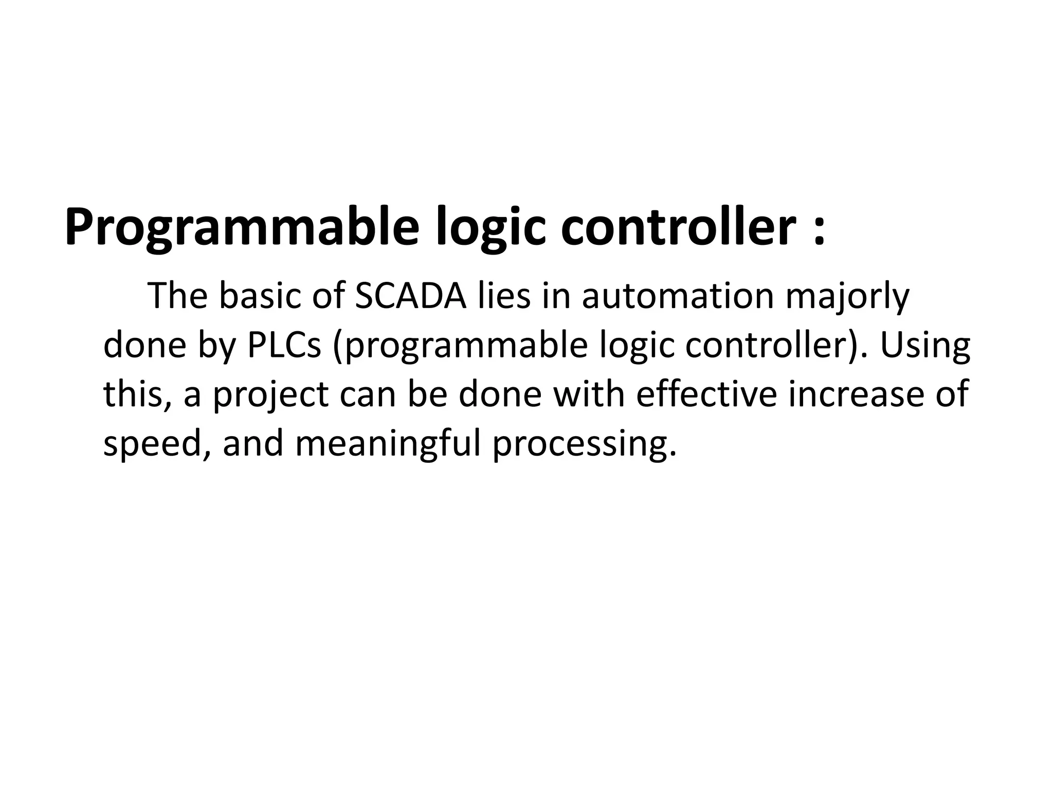supervisory control and data acquisition system | PPTX
