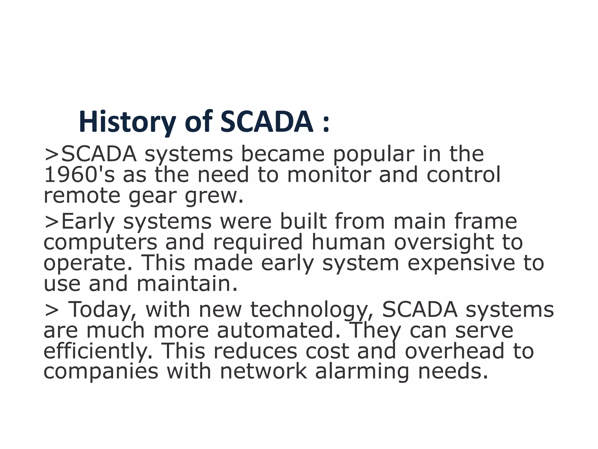 supervisory control and data acquisition system | PPTX