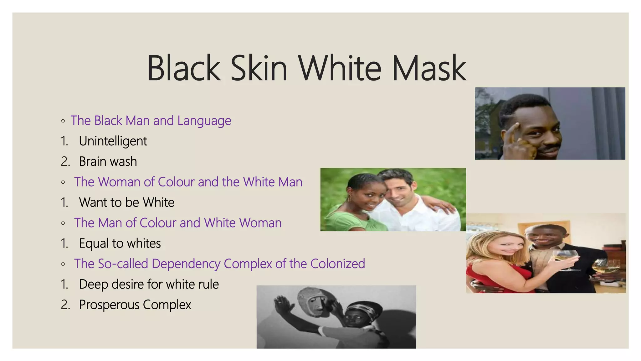 Racism - a psychiatric disorder with reference to The Black Skin White ...