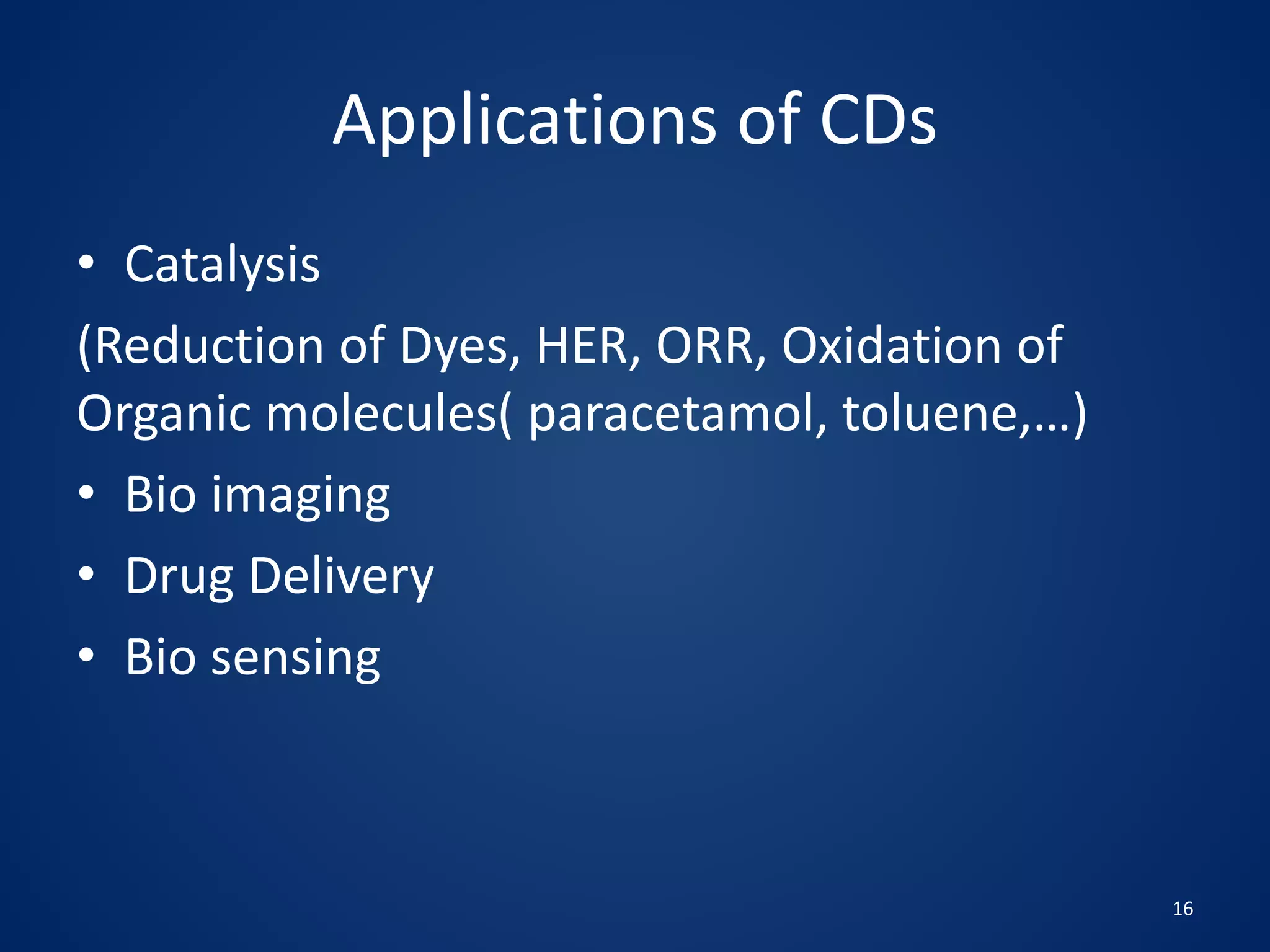 carbon dots and its applications | PPTX