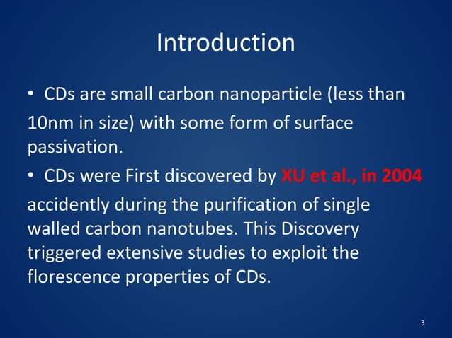 carbon dots and its applications | PPTX