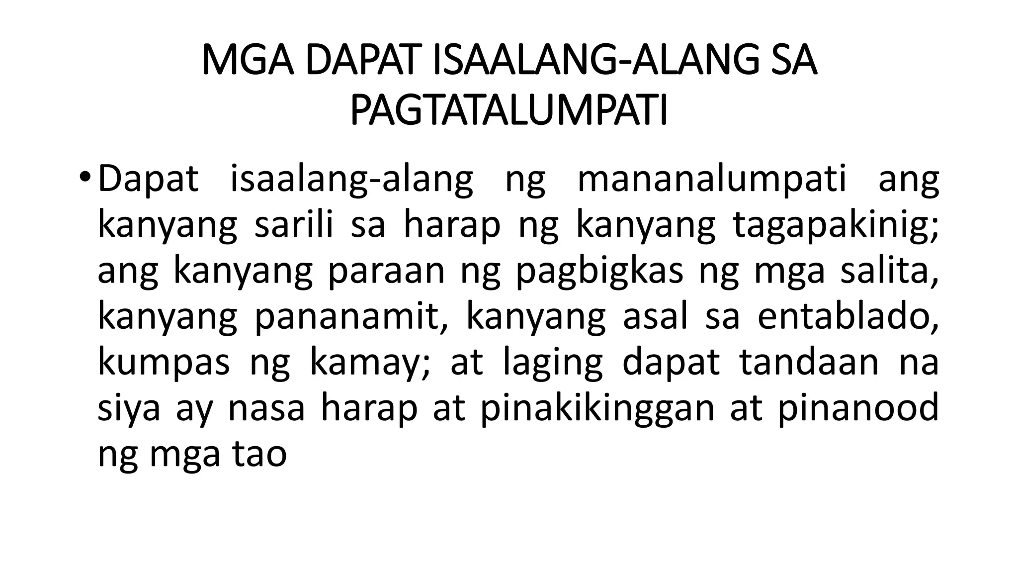 Talumpati 101 Filipino Grade 12 | PPTX