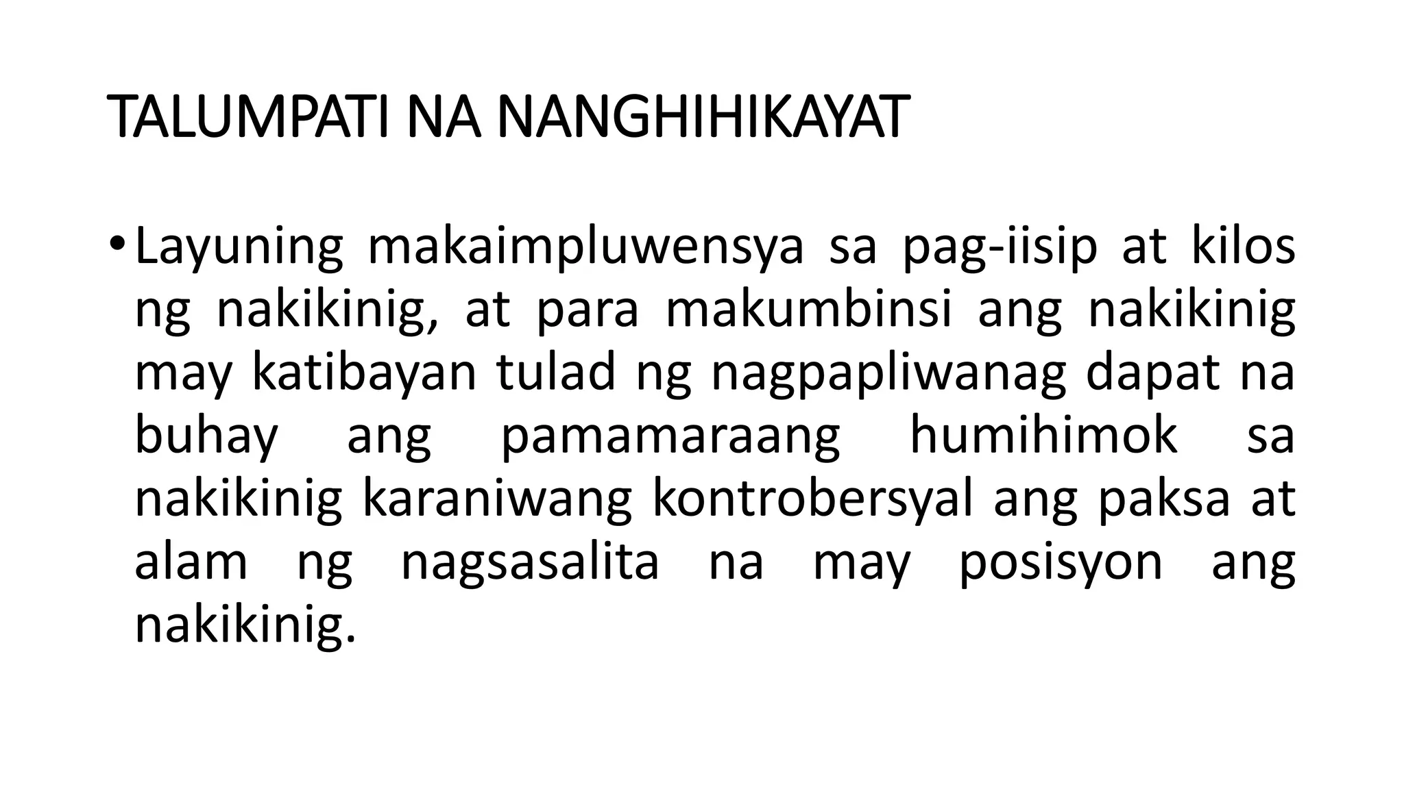 Talumpati 101 Filipino Grade 12 | PPTX