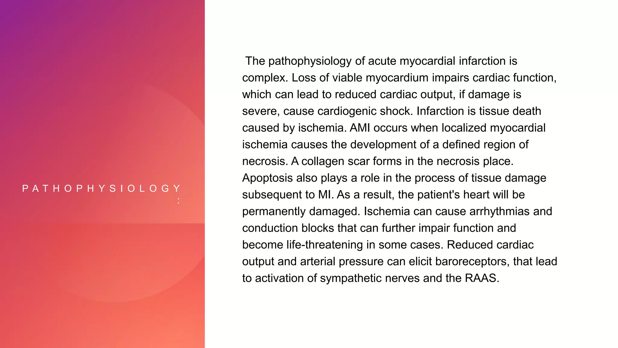 pathophysiology of myocardial infarction | PPTX