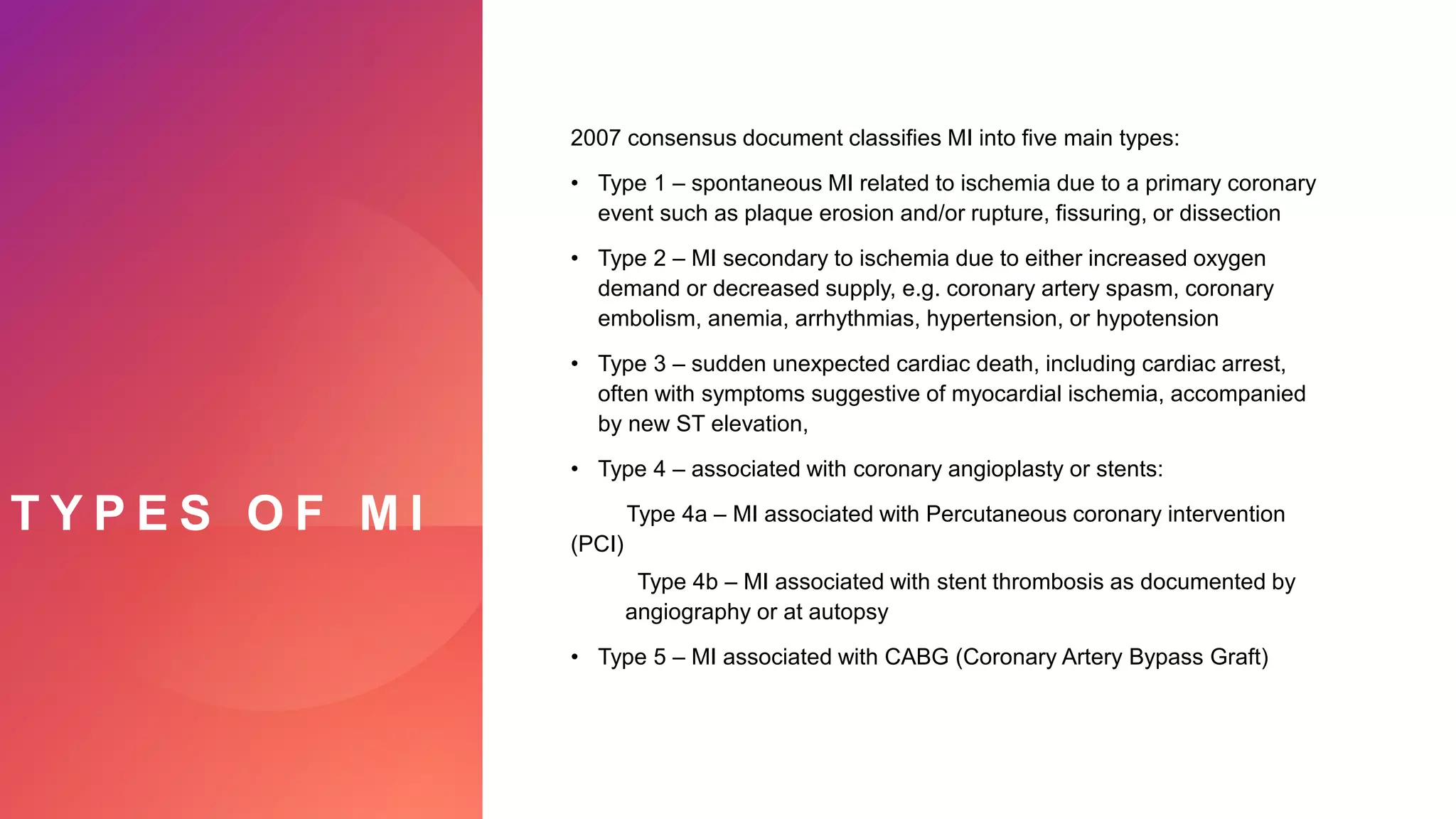 pathophysiology of myocardial infarction | PPTX