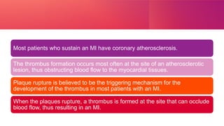 pathophysiology of myocardial infarction | PPTX