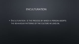 Acculturation and Enculturation ppt presentation | PPTX