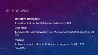 Presentation on a Land Law Case | PPT