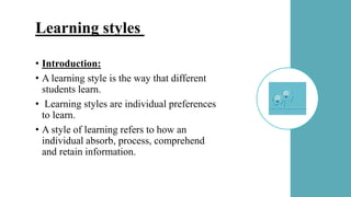 Learning styles in English | PPTX