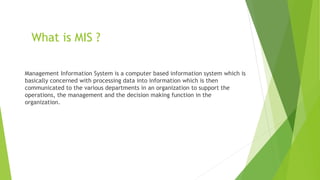 Presentation on management information system | PPT
