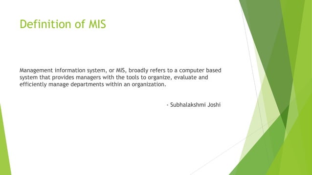 Presentation On Management Information System Ppt