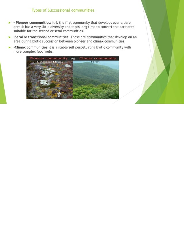 Ecological succession,types , mechanism,example | PDF
