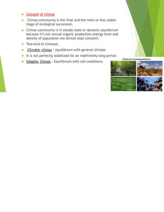 Ecological succession,types , mechanism,example | PDF