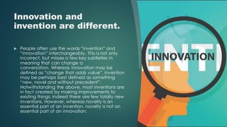 INVENTION VS INNOVATION | PDF