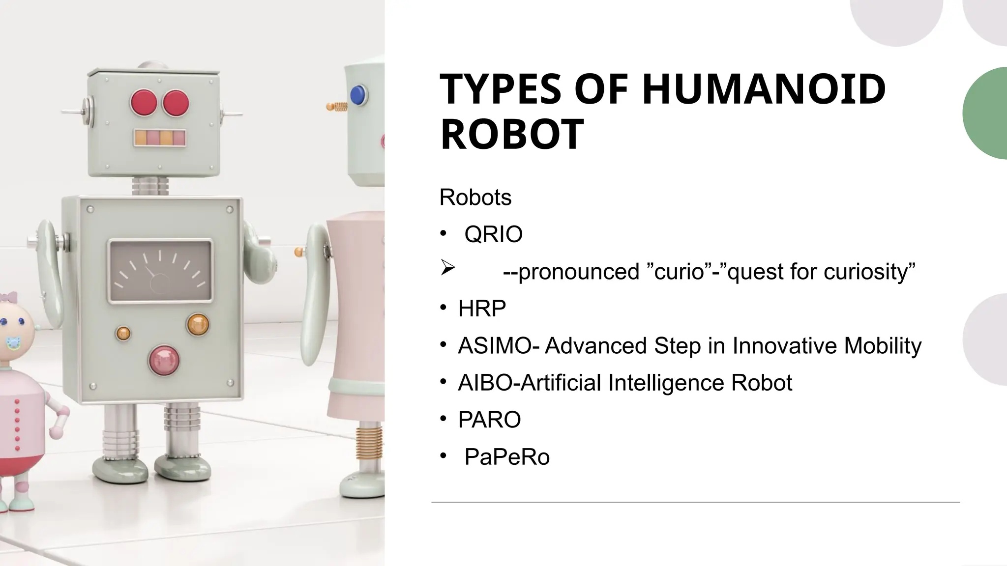 Humanoid robot intro types of humanoid robot | PPTX