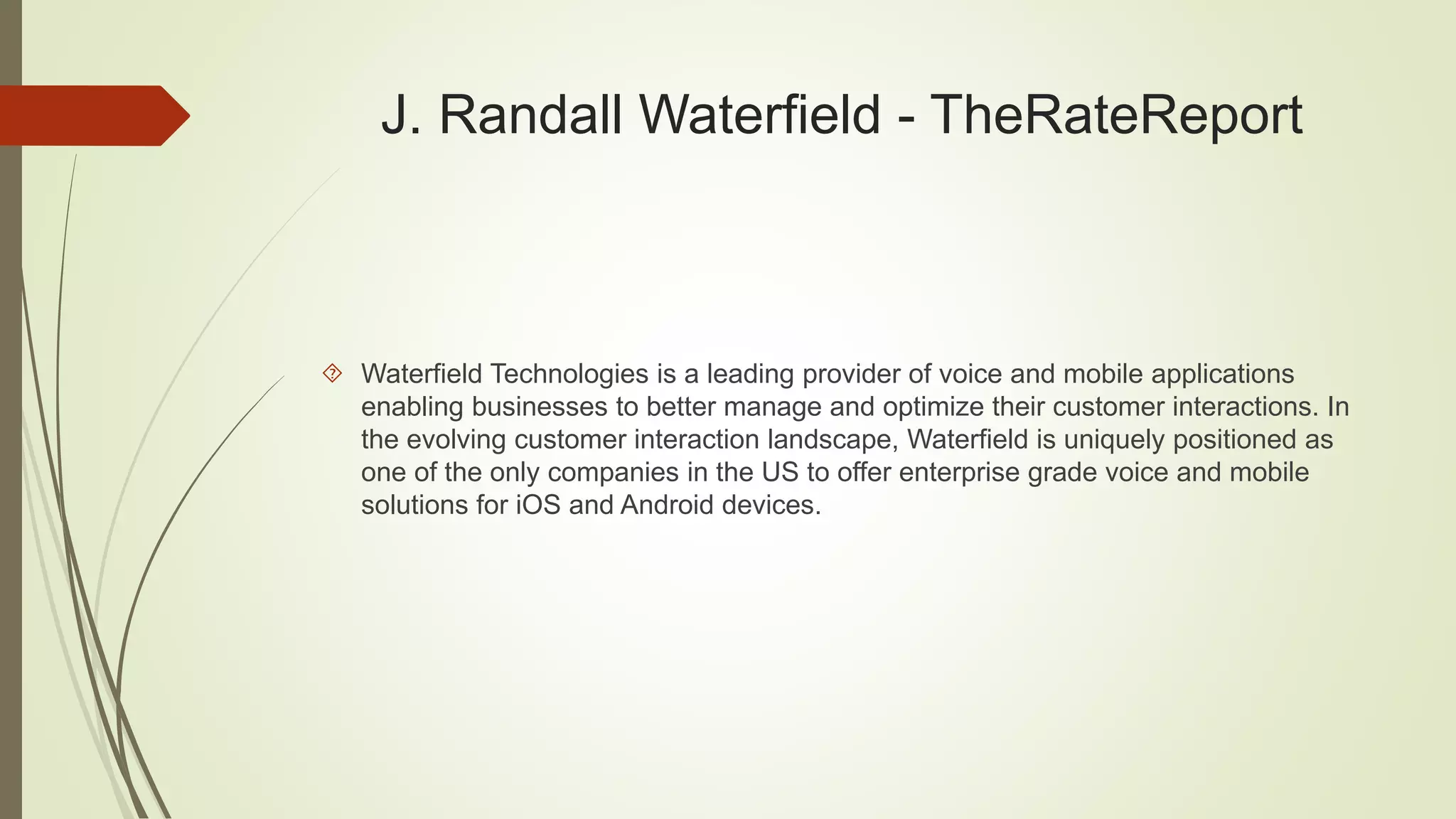 J. Randall Waterfield - TheRateReport | PPTX