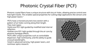 Types of Optical fiber and their applications | PPTX