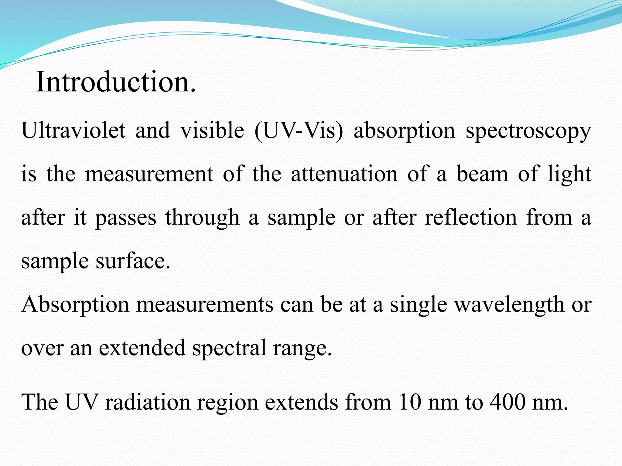 UV visible spectroscopy | PPTX