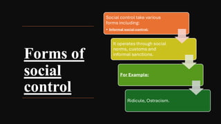 Deviance and social control . Full presentation | PDF