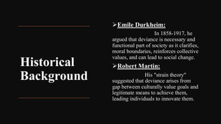 Deviance and social control . Full presentation | PDF