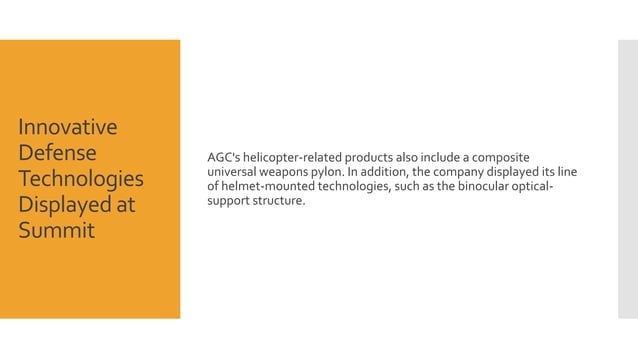 Innovative Defense Technologies Displayed at Summit | PPTX | Business ...