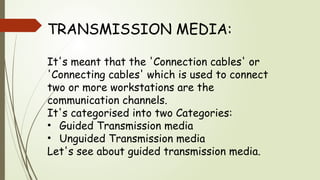 Transmission Media Transmission Media Class 12 computer science | PPTX