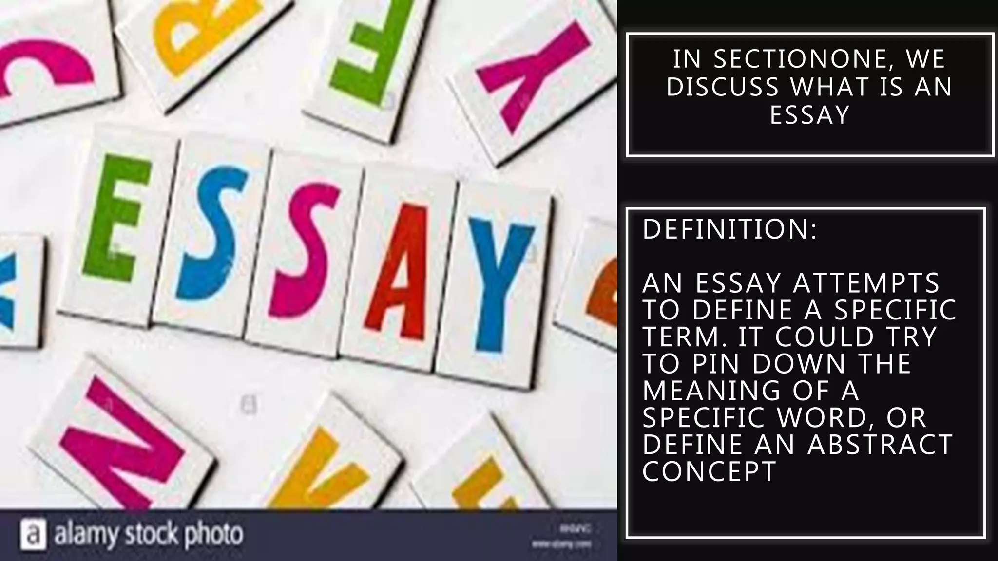 what is an essy | PPTX