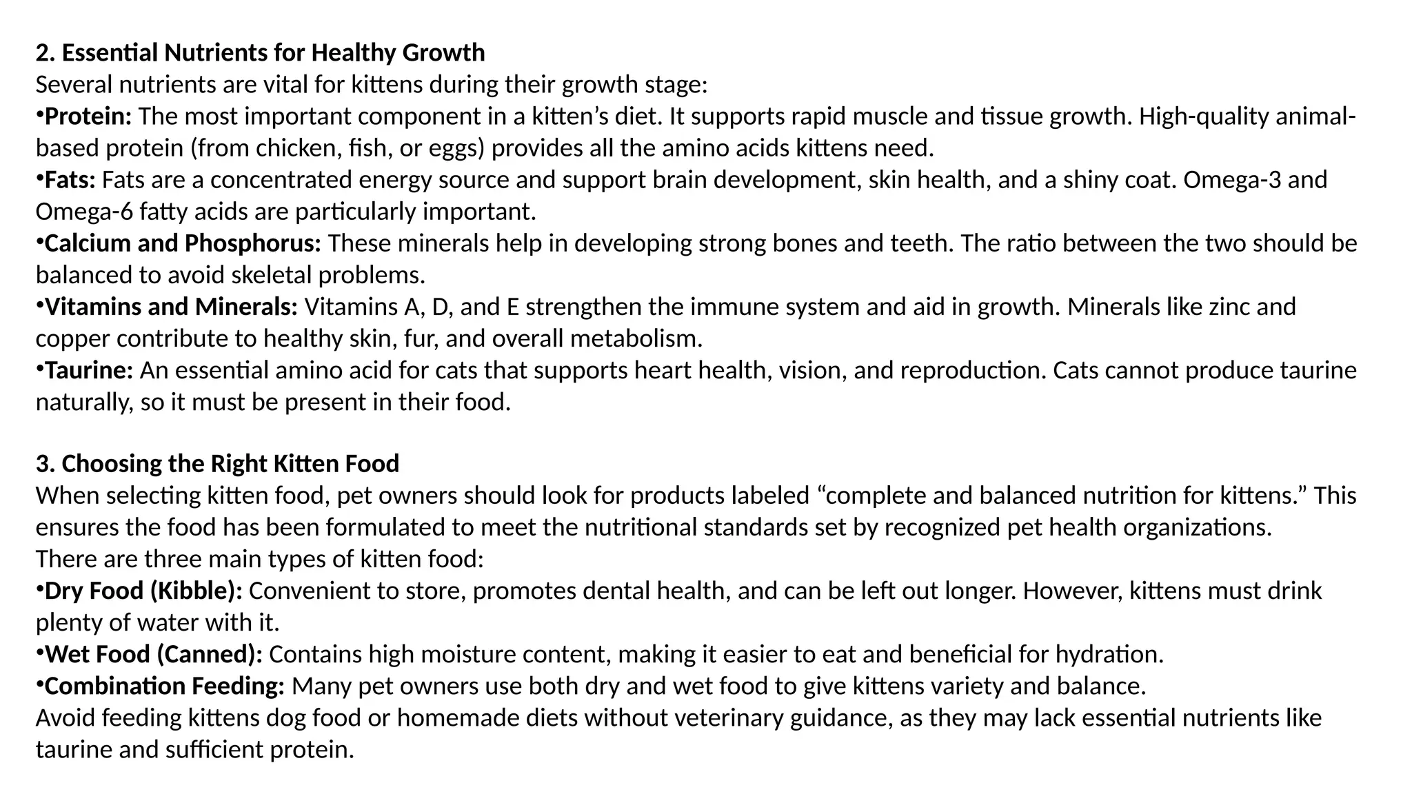 Feeding Kittens – Nutrition for Growth and Immunity | PPTX