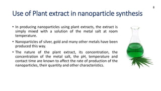 green synthesis of nanoparticles from plants.pptx