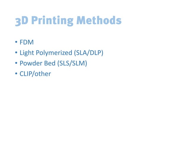 Presentation 3D-Printing Fundamentals & Printing for Healthcare | PPT