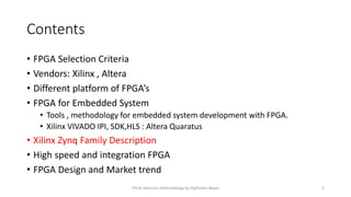FPGA Selection Methodology for Real time projects | PDF