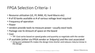 FPGA Selection Methodology for Real time projects | PDF