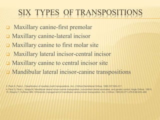 Transposition tooth corrected by orthodontic | PPTX