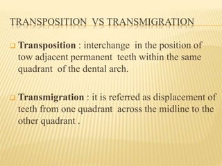 Transposition tooth corrected by orthodontic | PPT