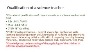 B.Ed life science Method Unit 2 (Presentation3 life science .pptx) | PPTX