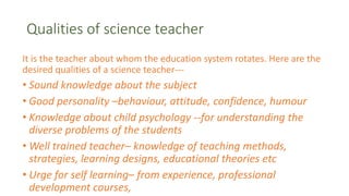 B.Ed life science Method Unit 2 (Presentation3 life science .pptx) | PPTX