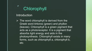 Structure & Biological role of Hemoglobin, myoglobin & Chrophyll ...