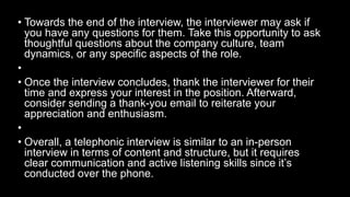 Job interview slides for the soft skills course | PPT